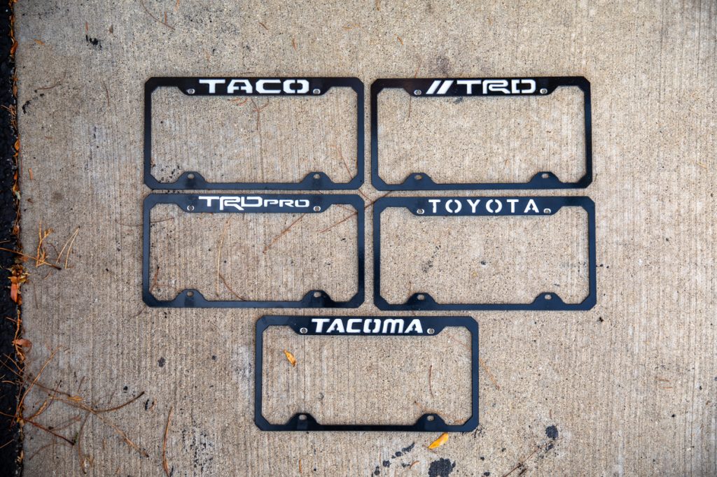 AOD Fabrication Toyota Specific Steel License Plate Frames