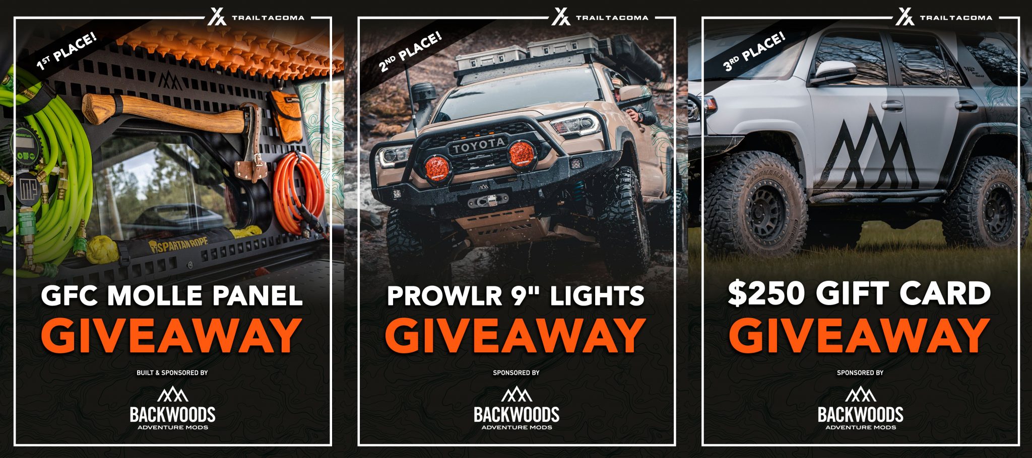 Backwoods Adventure Mods GFC Molle Panel For Tacoma